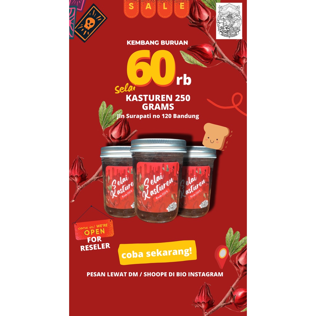 Jual Selai Kasturen, Selai Rosella, Selai Bunga Rosella | Shopee Indonesia