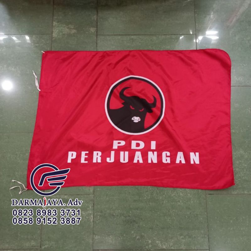 Jual bendera partai PDI Perjuangan ukuran 80x120 cm | Shopee Indonesia
