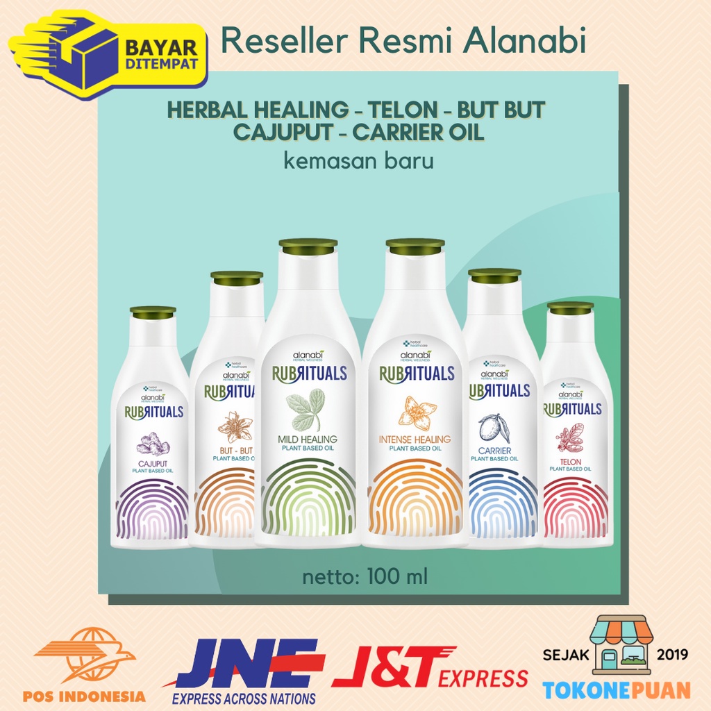 Jual ALANABI MINYAK BALUR HERBAL RUBS RITUAL TELON BUT-BUT HEALING OIL ...
