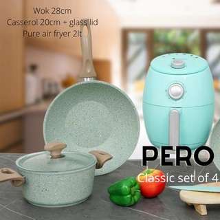 Jual PERO Classic Edition Set Of 5 Pcs - Panci Set + Air Fryer Granite Original | Shopee Indonesia