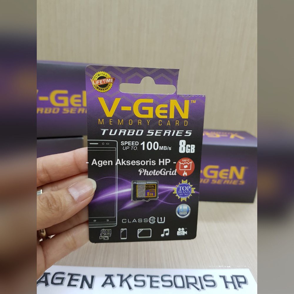 Jual Memory Card V-Gen 8GB TURBO Series mSD MMc 85MBPS Class 10 ...