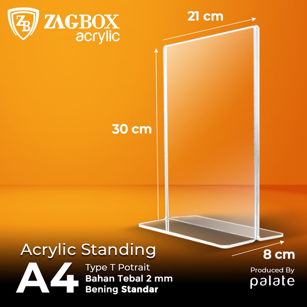 Jual Acrylic Tent Holder / Akrilik Tent Card A4 T Portrait 2mm ...