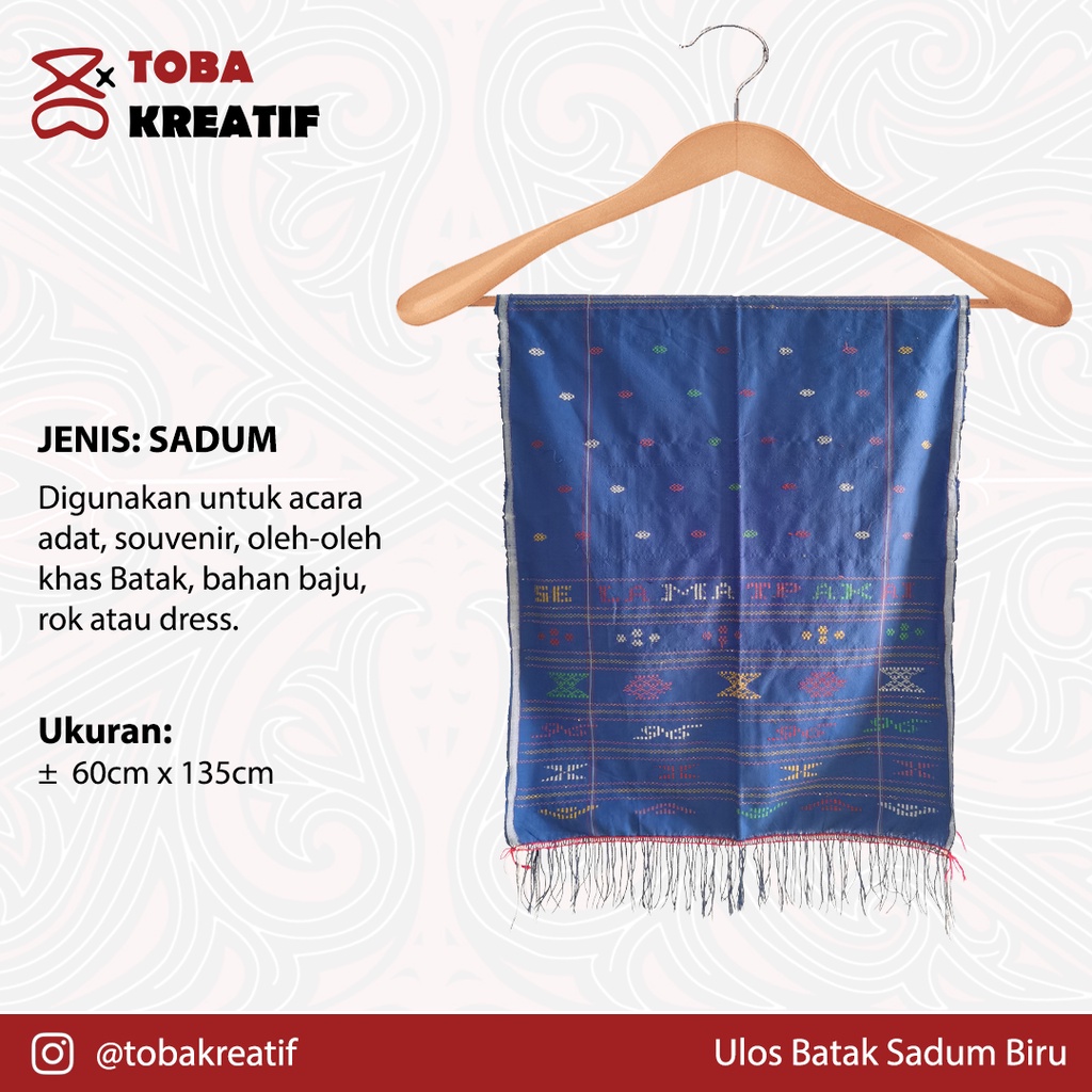 Jual Kain Ulos Batak Toba Sadum Biru Indonesia|Shopee Indonesia