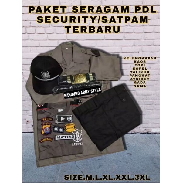 Jual Seragam security terbaru / Seragam PDL terbaru LENGKAP / Seragam Security Coklat / Seragan ...