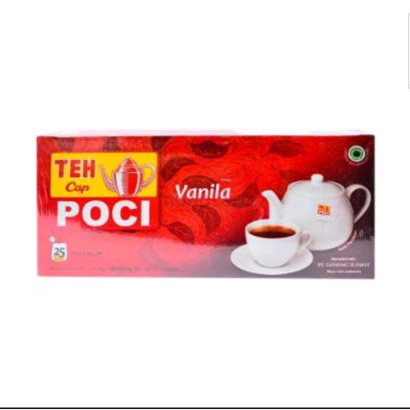Jual Teh Cap Poci Vanila 25 teh celup poci isi 25 | Shopee Indonesia