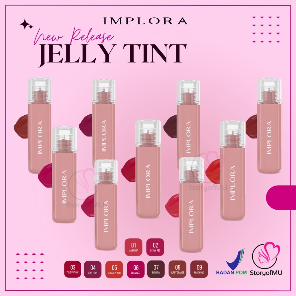 Jual IMPLORA Glossy Plumpy Jelly Tint - LipTint | Shopee Indonesia