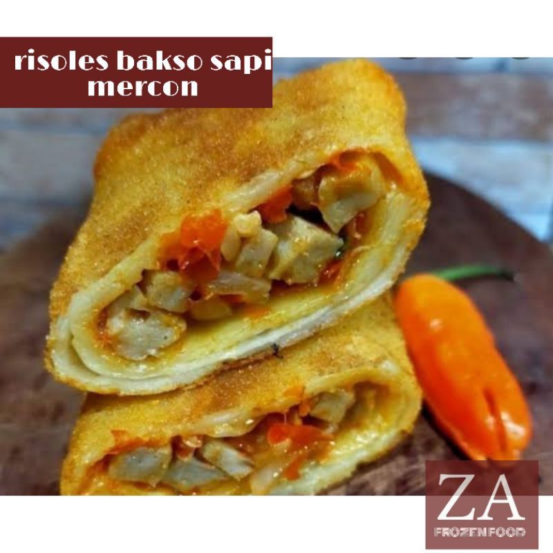 Jual risoles isi bakso sapi mercon super pedas ( digoreng / frozen ...