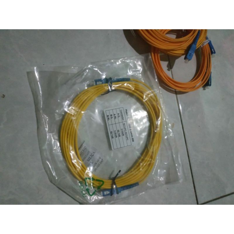 Jual kabel fiber,optik patch cord(warna kuning) 5 meter | Shopee Indonesia
