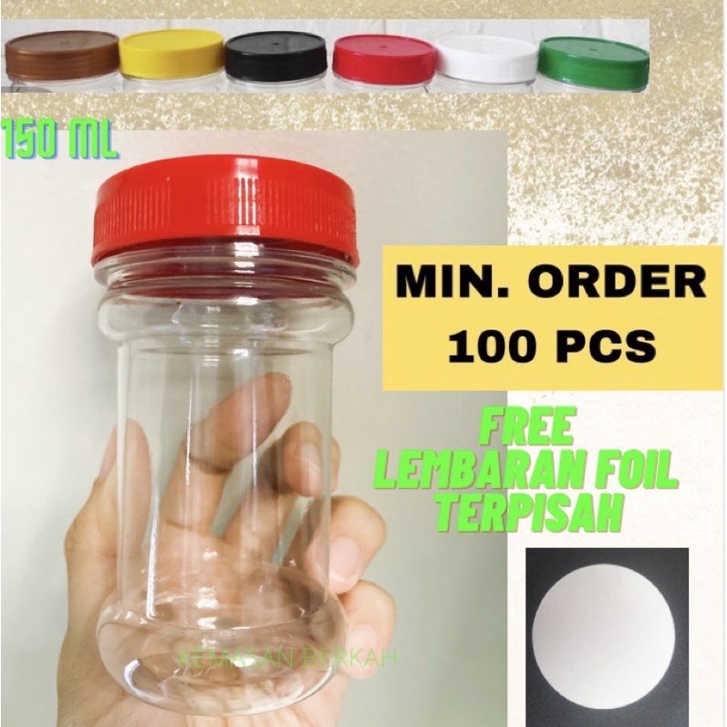 Jual BOTOL SAMBAL 150ML | GRATIS SEGEL FOIL | MINIMAL ORDER 100 pcs ...