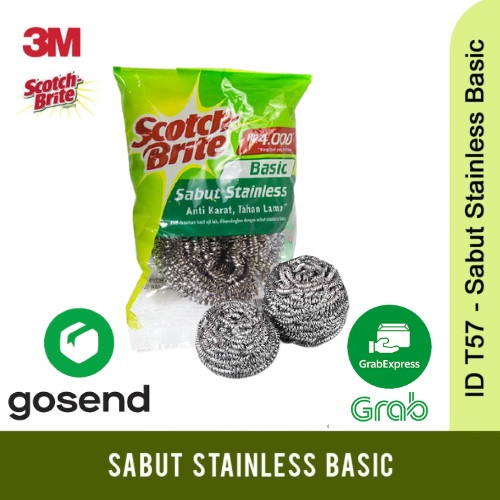 Jual 3M Scotch Brite Sabut Stainless Kawat Cuci Piring T57 Indonesia ...
