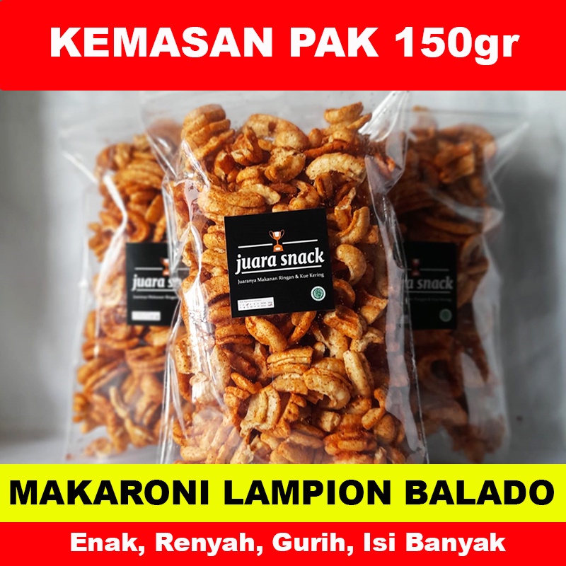 Jual Makaroni Lampion Balado 150gr Juara Snack | Shopee Indonesia