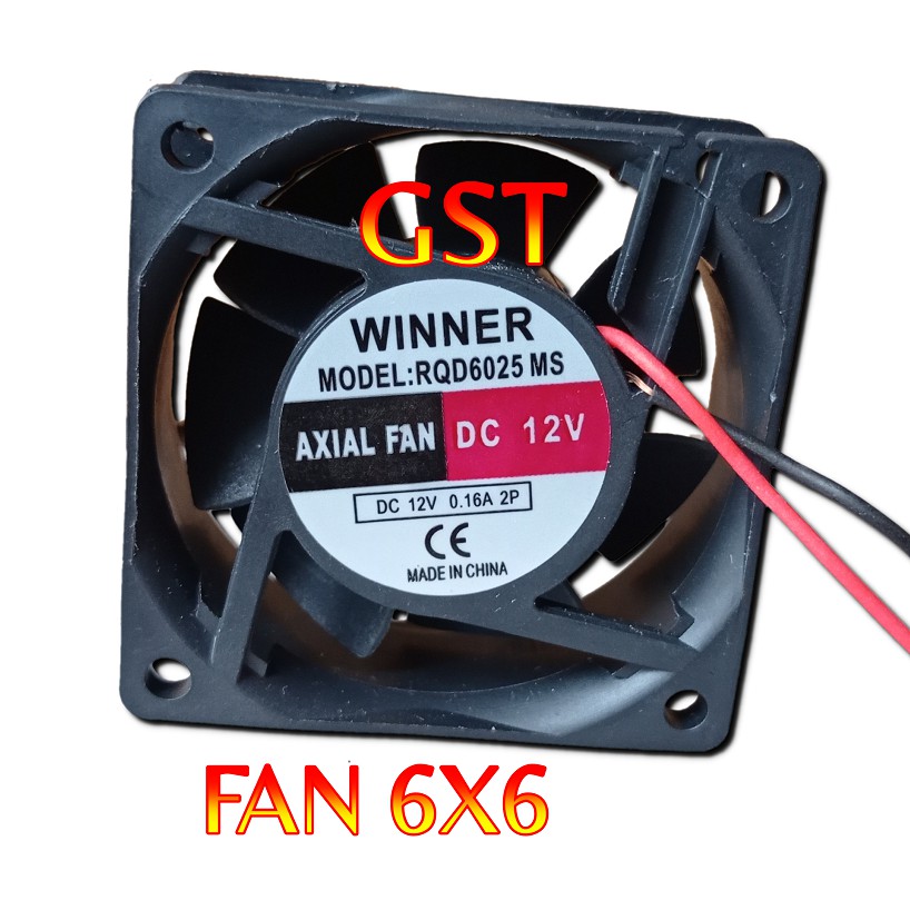 Jual Kipas FAN DC 12V 6x6 cm Cooling Fan 12 Volt DC tebal 6 x 6 cm | Shopee Indonesia