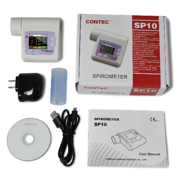 Jual Digital Spirometer sp 10 contec/portable spirometer digital contec Indonesia|Shopee Indonesia