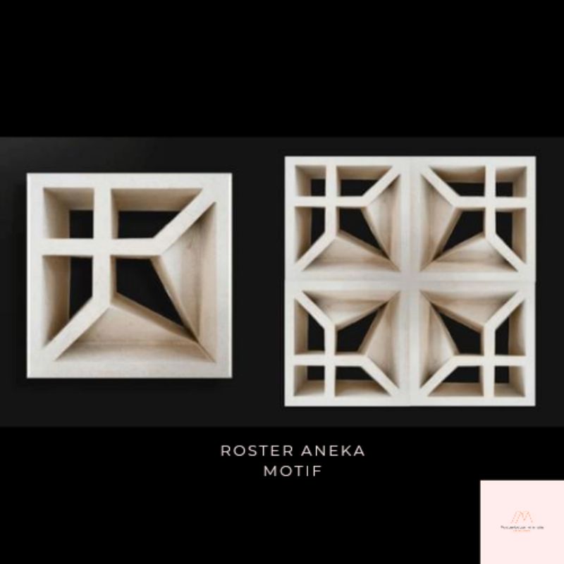 Jual Roster beton minimalis motif diamond putih | Shopee Indonesia