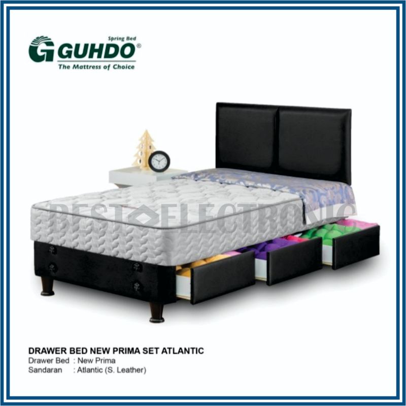Jual Springbed Guhdo Drawer Bed New Prima Laci - Full Set Atlantik. | Shopee Indonesia