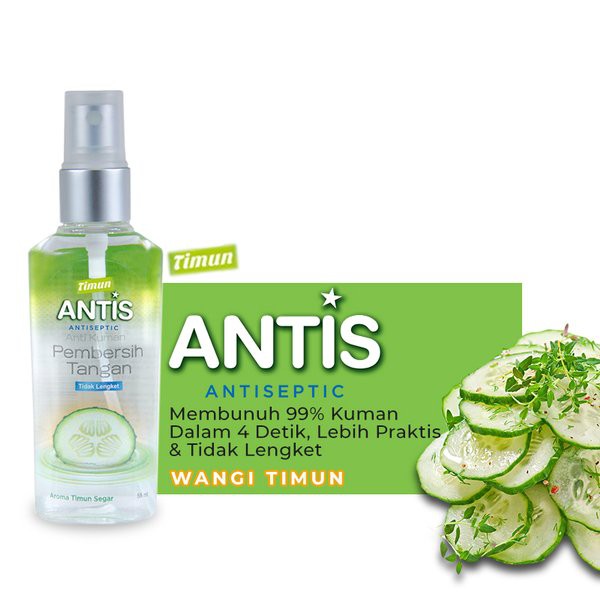 Jual Antis Antiseptic Spray 55ml | Shopee Indonesia