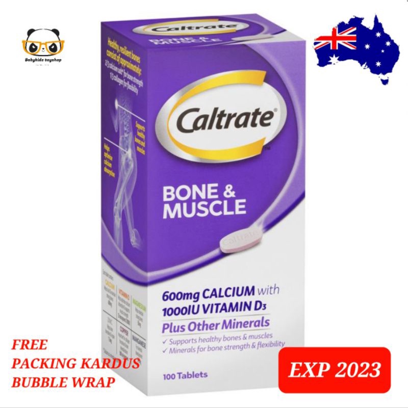 Jual Caltrate Bone & Muscle 100 tablet Calcium 600mg Vitamin D3 1000iu ...