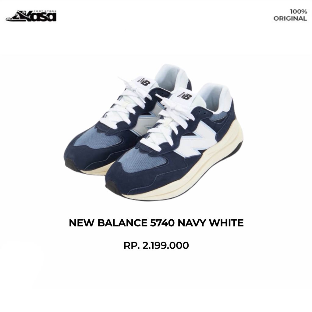 Jual NEW BALANCE 5740 NAVY WHITE | Shopee Indonesia