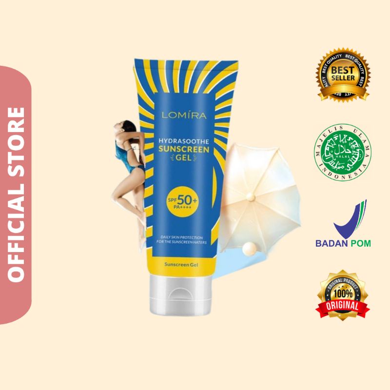 Jual LOMIRA Hydrasoothe Sunscreen Gel SPF 50 PA++++ BPOM | Shopee Indonesia