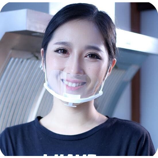 Jual Masker Transparant Penutup Mulut Plastik Higienis Transparent mask ...
