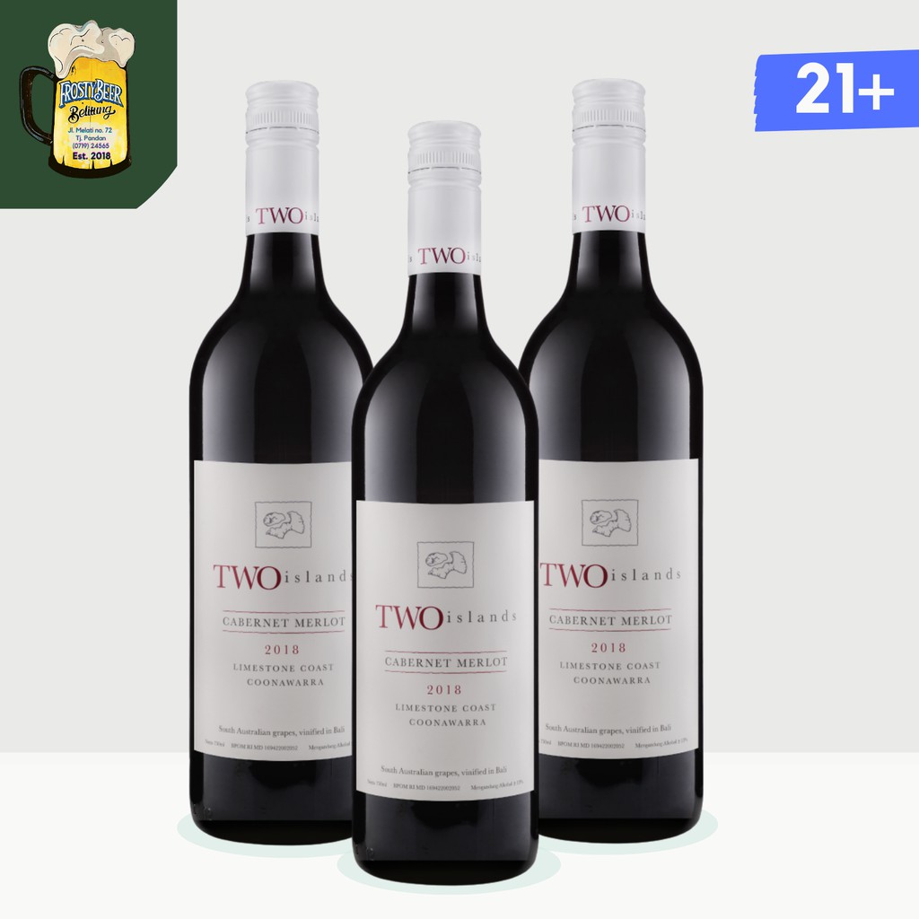 Jual TWO Islands Cabernet Merlot Wine 13% 750 ml | Shopee Indonesia