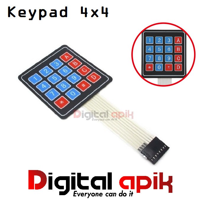 Jual Keypad 4x4 Membran Matriks Matrix Empuk 4 x 4 Pom Mini Arduino | Shopee Indonesia