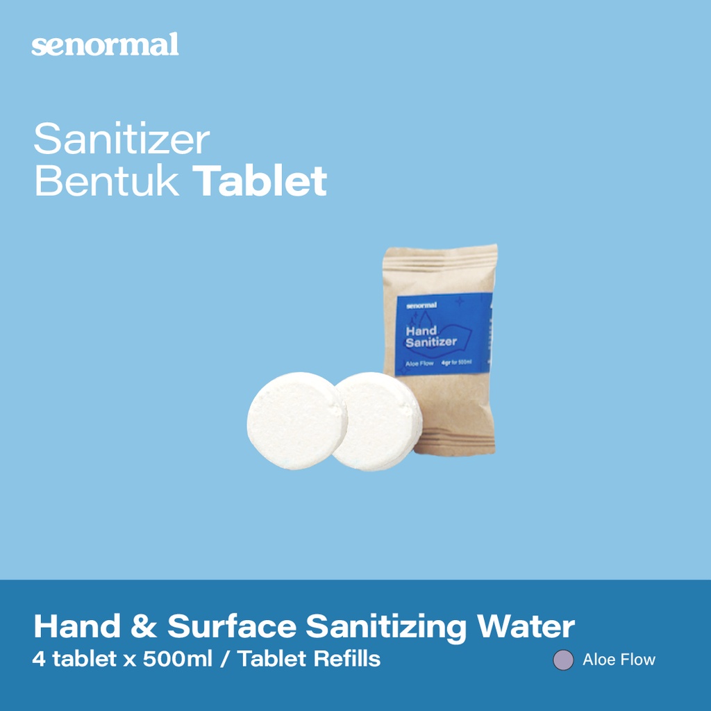 Jual Senormal Hand Sanitizing Tablet Refills - 1000 ml/ 1 Liter (2x4gr ...