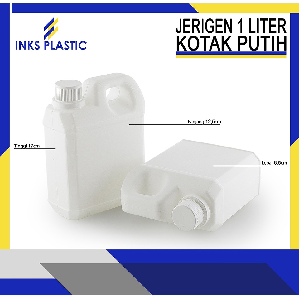 Jual Jerigen 1 liter kotak putih ( 10 pcs ) | Shopee Indonesia