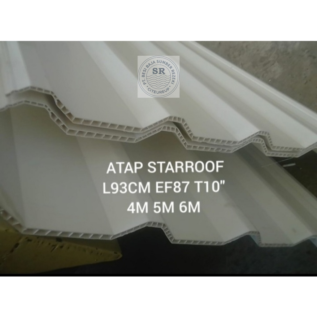 Jual ATAP PVC DOUBLE LAYER/2 LAPIS STAR ROOF PUTIH 4M, 5M, 6M GARANSI ...