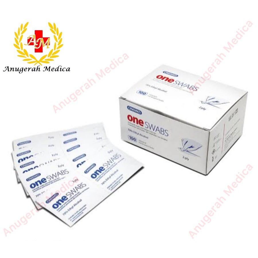 Jual Alcohol Swabs Onemed (Kapas alkohol) | Shopee Indonesia