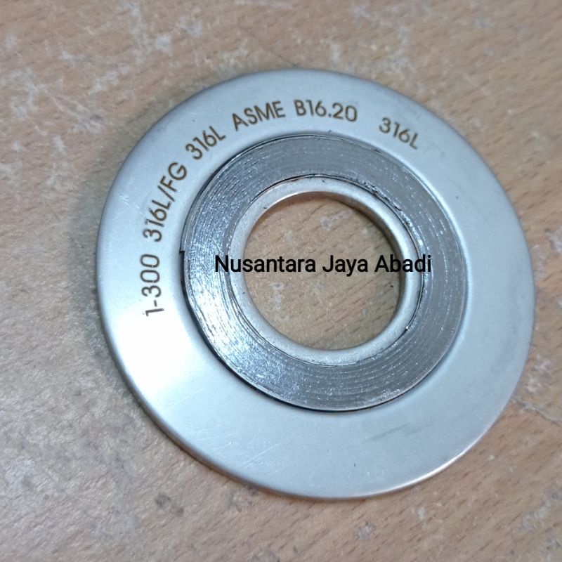 Jual Spiral Wound Gasket SWG Ansi 300 Lb Stainless 316 1 " inchi DN 25 ...