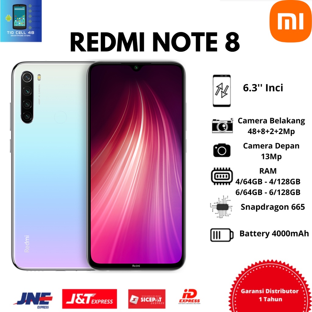 Jual Redmi Note 8 RAM 4 64GB 6 64GB 6 128GB Garansi 1 Tahun
