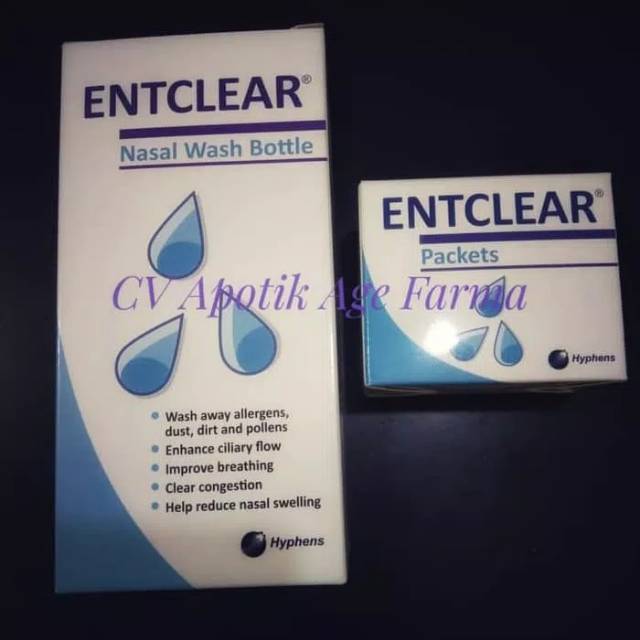 Jual ENTClear Bottle+ENTClear Powder (Paket @ 1 box) (Hyphens) | Shopee ...