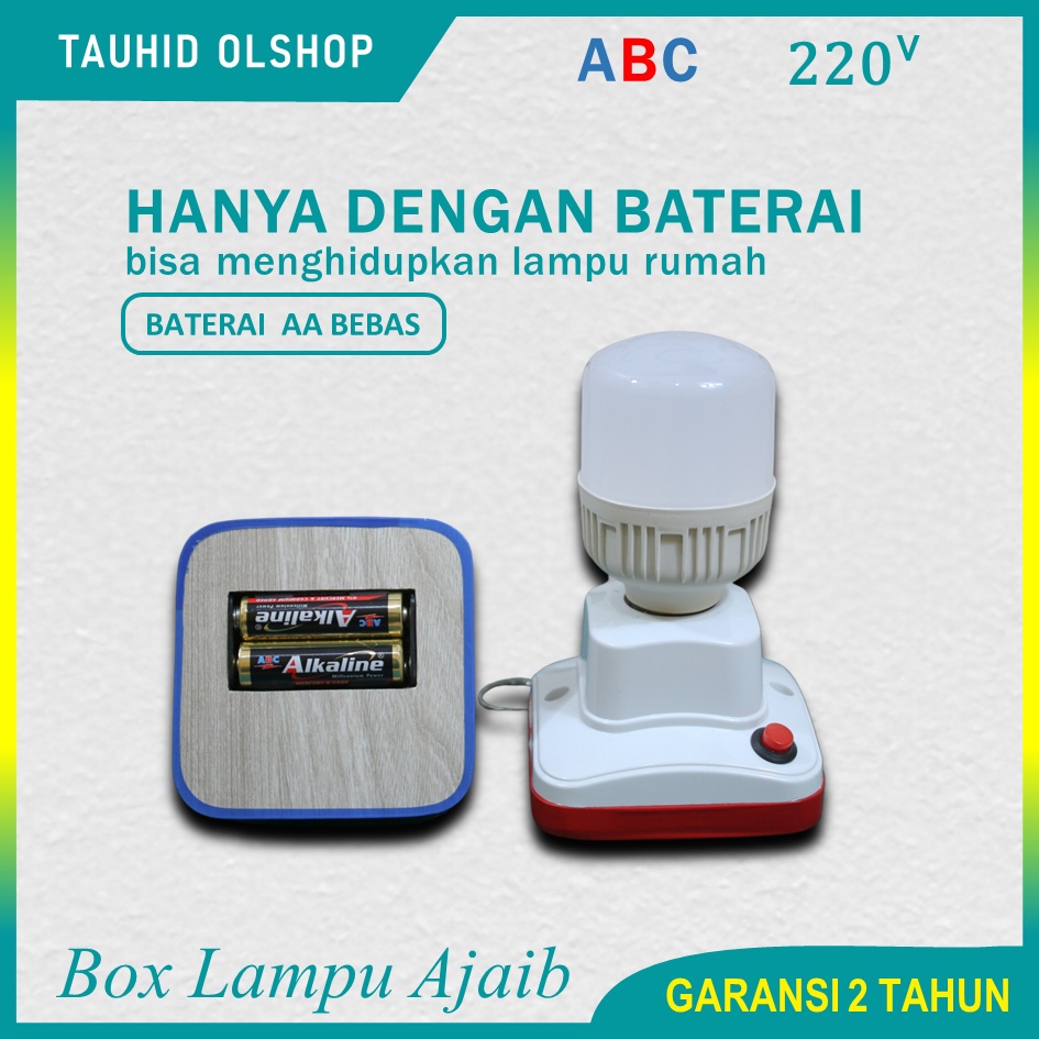 Jual Lampu Emergency Baterai ABC AA Box Emergency Pengganti Lilin ...