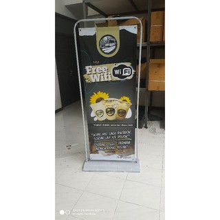Jual Rangka Standing Tiang Door frame Banner Benner 60x160 cm Display ...