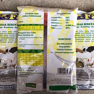 Jual PROFAT 1 KG SUSU FORMULA HEWAN Pengganti susu Indukan hewan ternak ...
