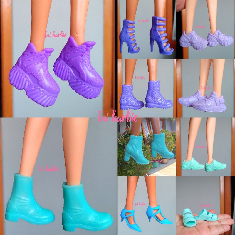 Jual Sepatu boneka barbie mattel preloved(biru dan ungu) | Shopee Indonesia