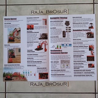 Jual Poster brosur katalog alat berat Kubota U50 5S Mini Excavator/Beko ...
