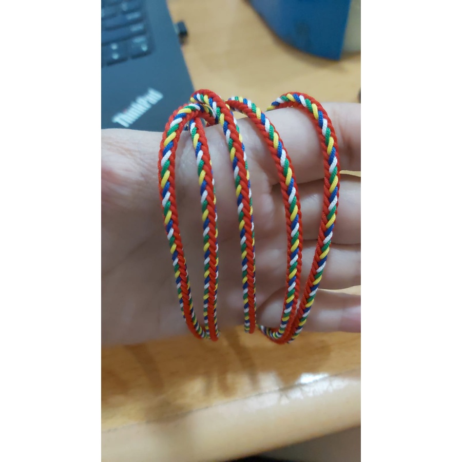 Jual Tali 5 Warna Pancawarna Tali KALUNG GELANG DIAMETER 3MM | Shopee ...