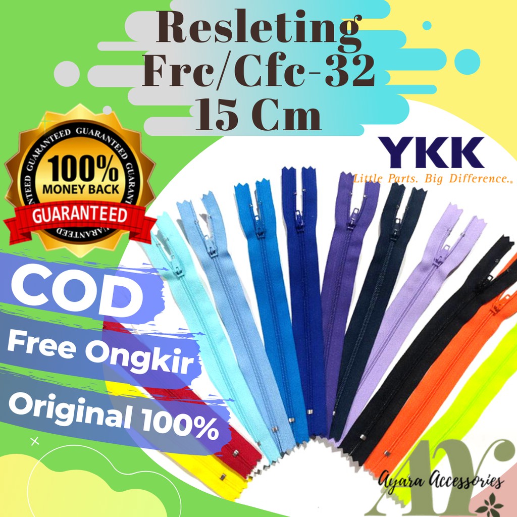 Jual RESLETING ZIPPER SLETING JAKET LEVIS YKK COIL PLASTIK NO 3 PANJANG 15 CM | Shopee Indonesia