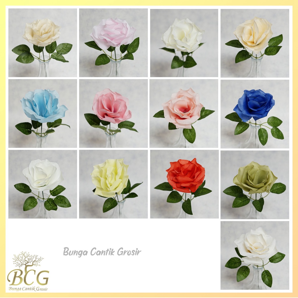 Jual Bunga Mawar Rose Ulir X1 (Lusinan) Bunga Mawar Palsu Bunga ...
