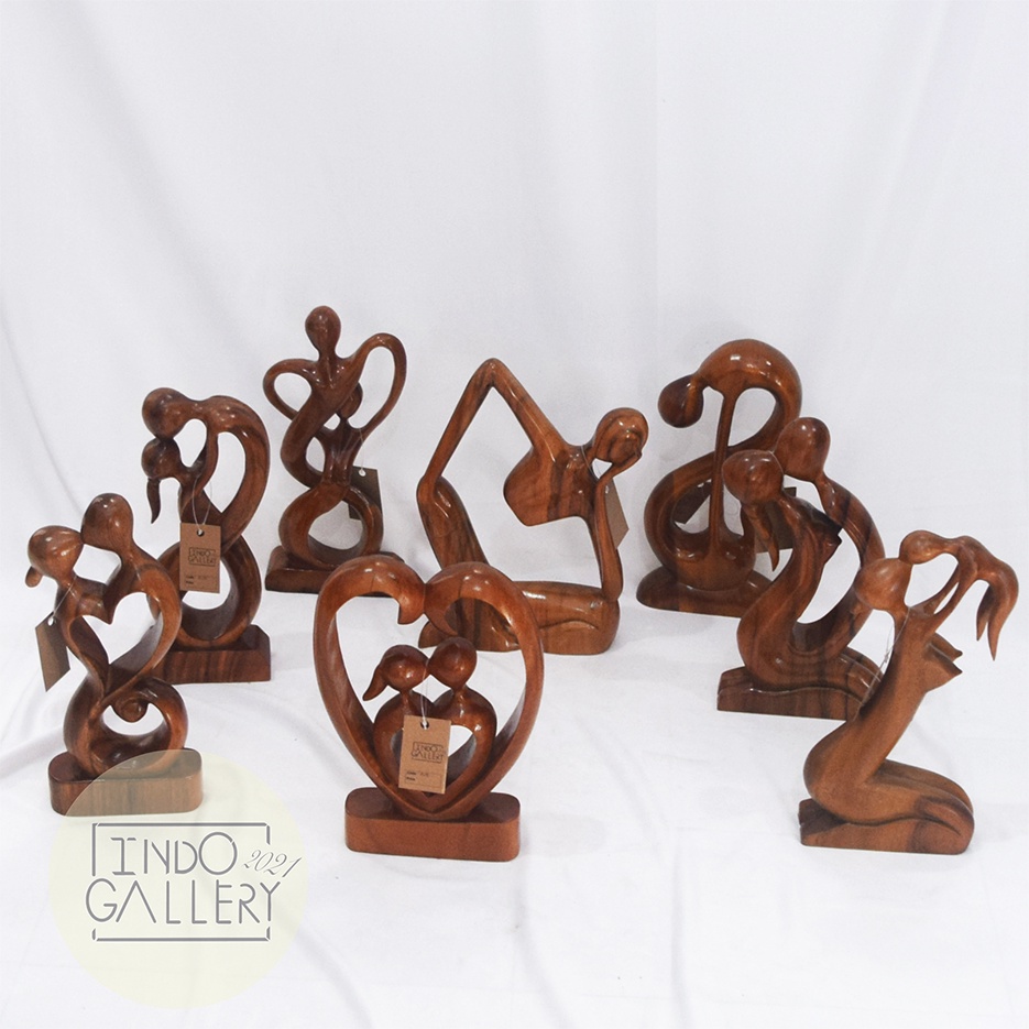 Jual PATUNG ABSTRAK / PATUNG KAYU /PATUNG DEKORASI SENI | Shopee Indonesia