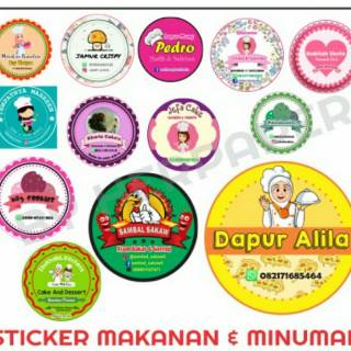 Jual sticker MAKANAN DAN MINUMAN. DESAIN LOGO MAKANAN. DESAIN LOGO ...
