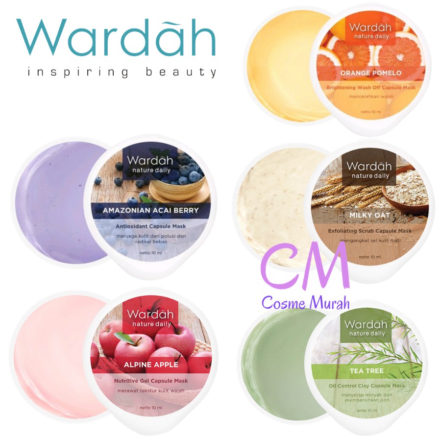 Jual CM WARDAH Nature Daily Capsule Mask 10ml BPOM ORIGINAL / Masker ...