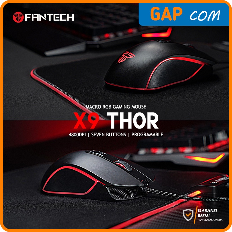 Jual MOUSE GAMING MACRO FANTECH X9 THOR RGB GAMING MOUSE | Shopee Indonesia