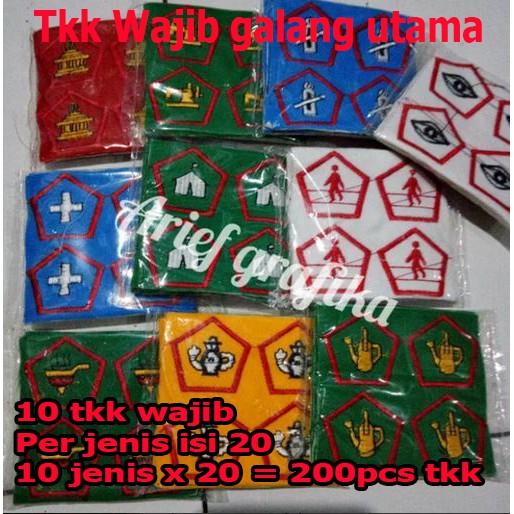 Jual Tkk Wajib Pramuka 1set Tanda Kecakapan Khusus Wajib Pramuka ...
