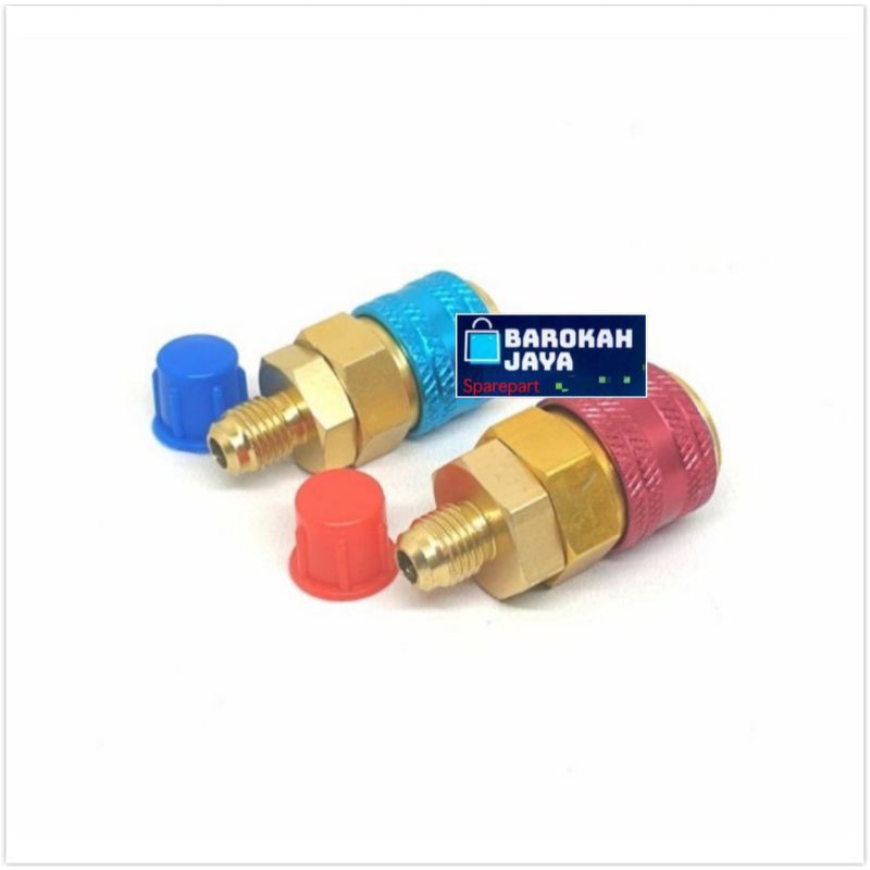 Jual Quick Coupler AC/Nepel Adapter Isi Freon AC Mobil R134a | Shopee ...