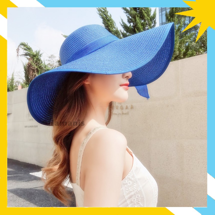 Jual Topi Pantai Wanita Murah Lebar Sun Beach Hat Colorful warna warni - 2525 | Shopee Indonesia