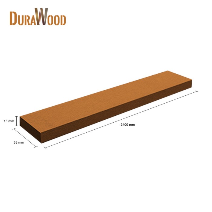 Jual DURAWOOD SIDE COVER Lantai Kayu GW031 TEAK 2400X55X15MM | Shopee ...