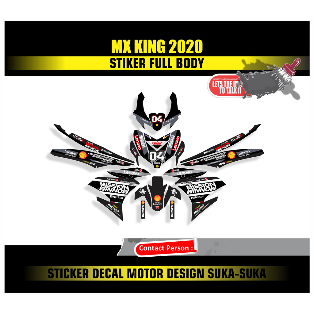 Jual DECAL ALL NEW MX KING 2020 FULL BODY STICKER MX KING 150 Design 2 ...